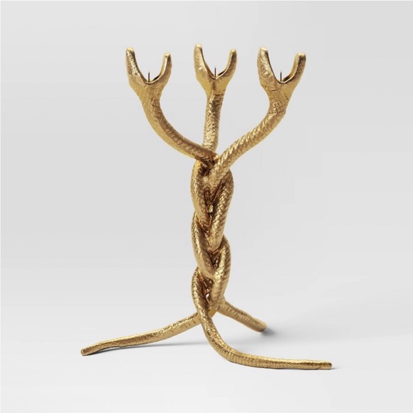 Threshold | Accents | Nwt Snake Halloween Candelabra Gold Threshold ...